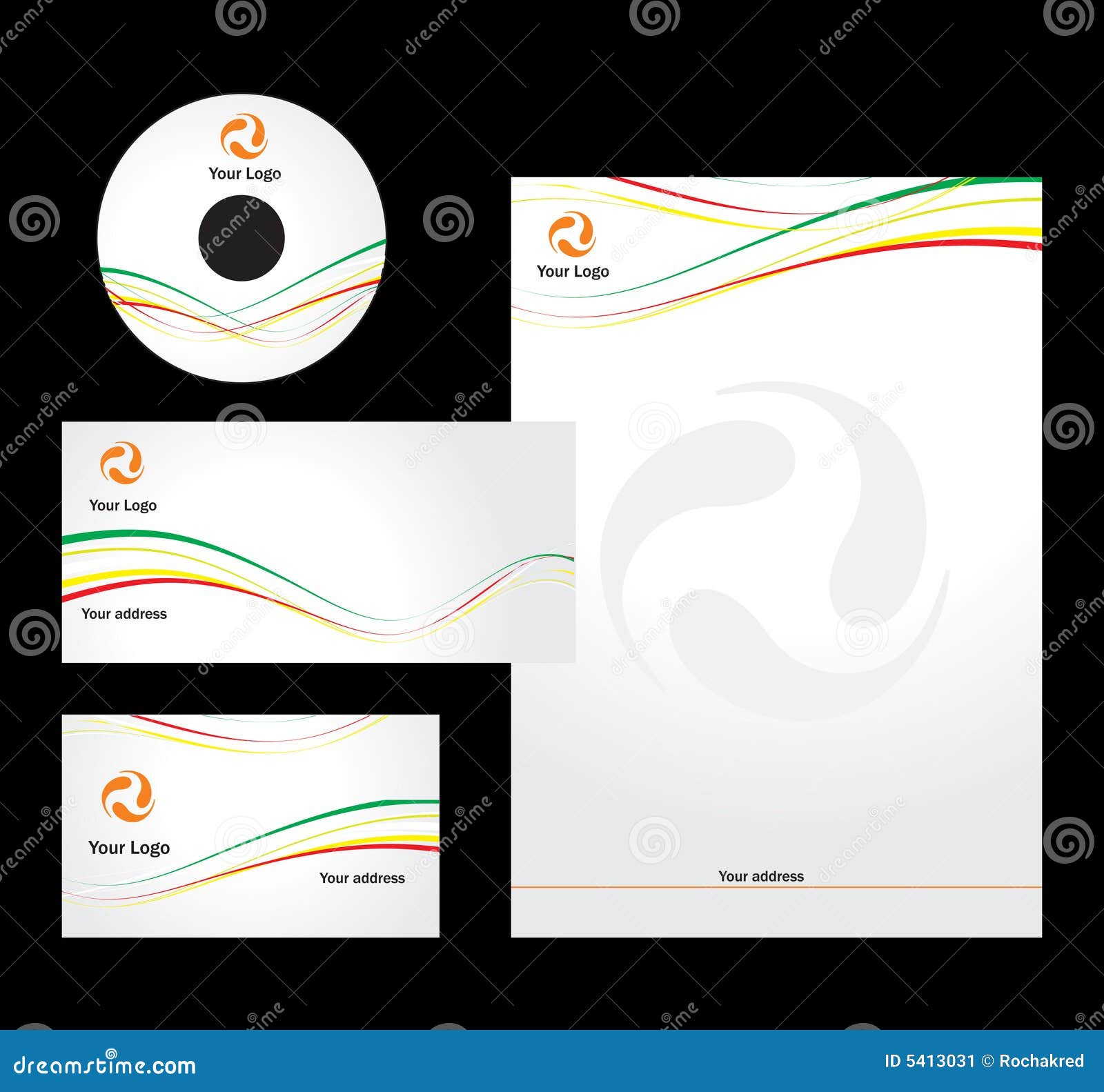 Letterhead Template Set Cartoon Vector | CartoonDealer.com #140731051