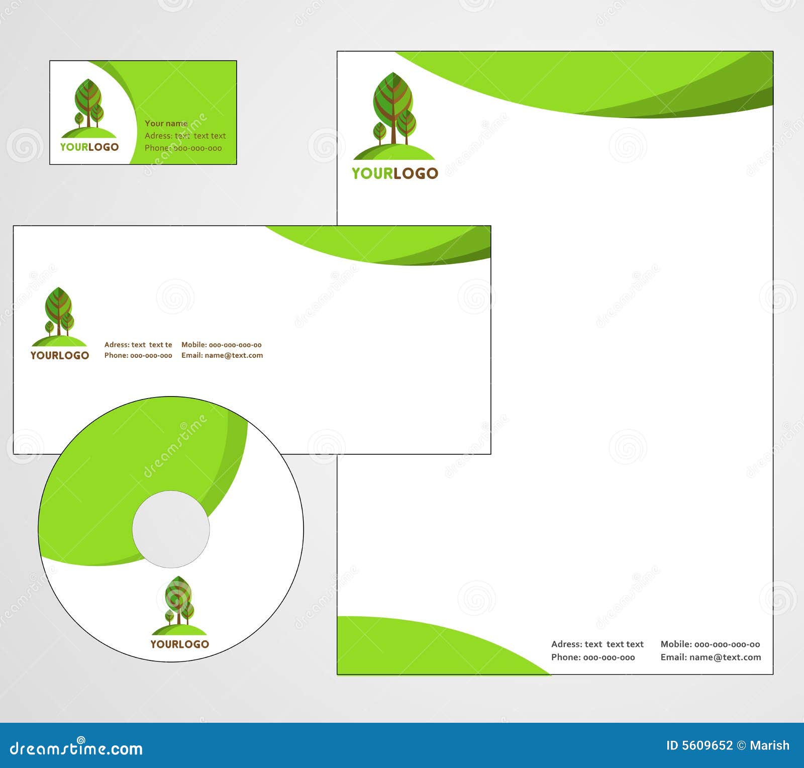 Letterhead Template Set Cartoon Vector | CartoonDealer.com #140732045