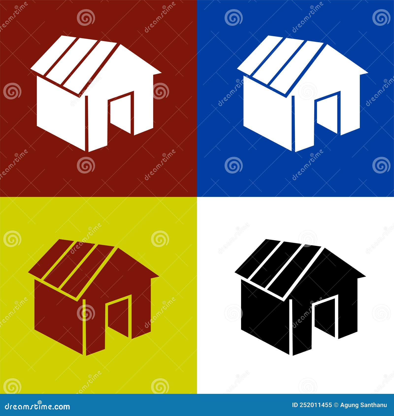 Set of House or Residence Vector Icon and Home Symbol Icon Vector ...