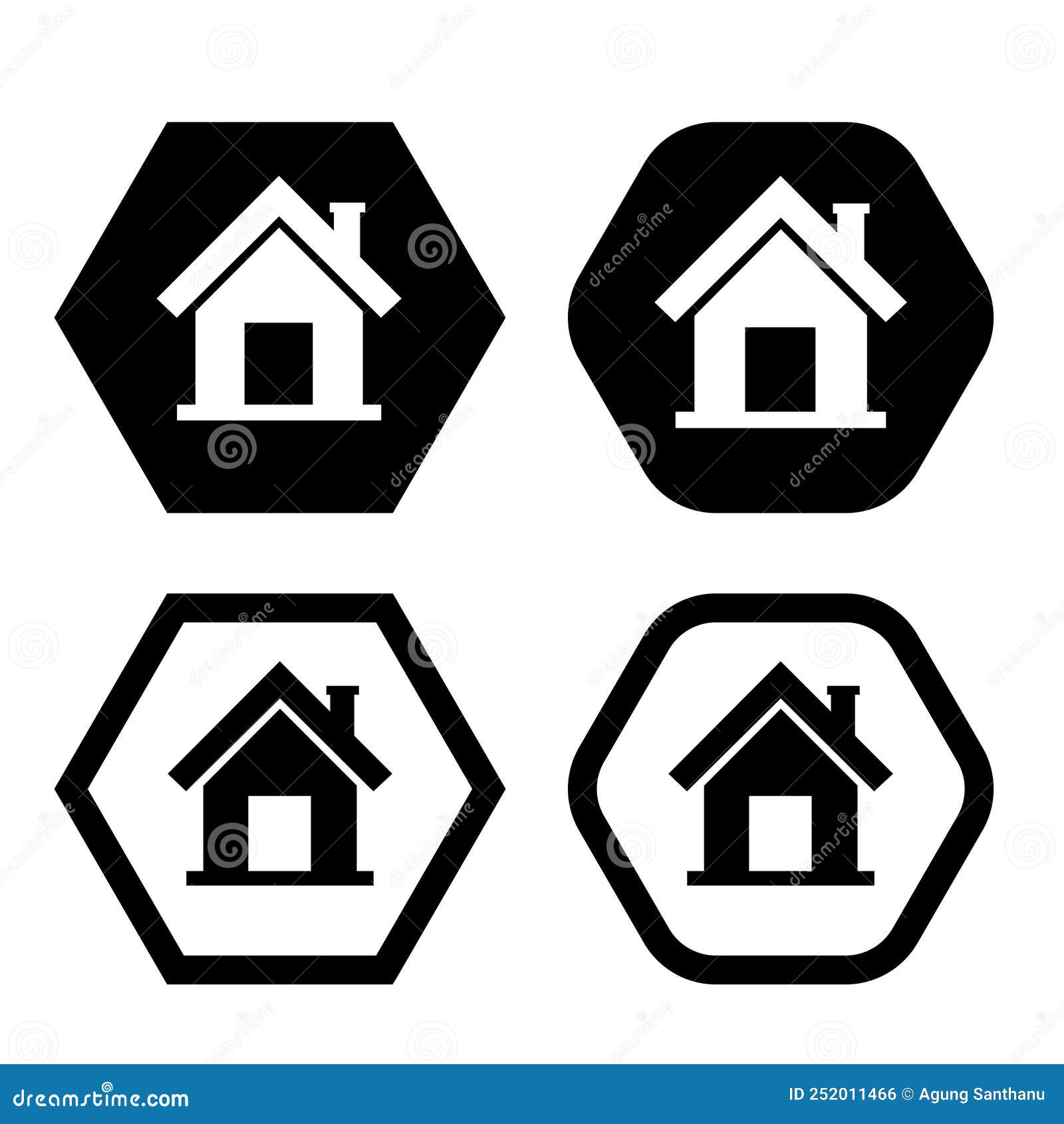 Set of House or Residence Vector Icon and Home Symbol Icon Vector ...