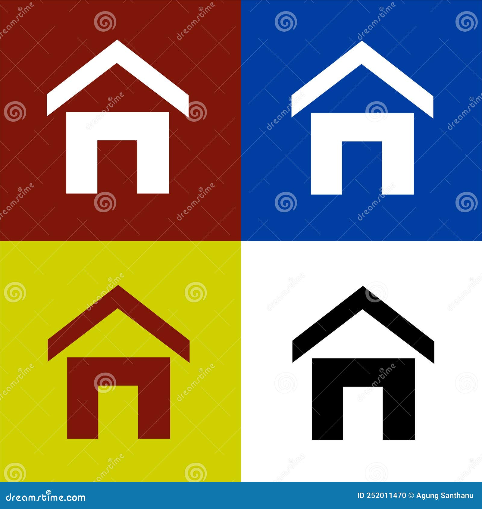 Set of House or Residence Vector Icon and Home Symbol Icon Vector ...