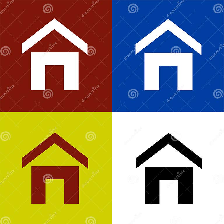 Set of House or Residence Vector Icon and Home Symbol Icon Vector ...