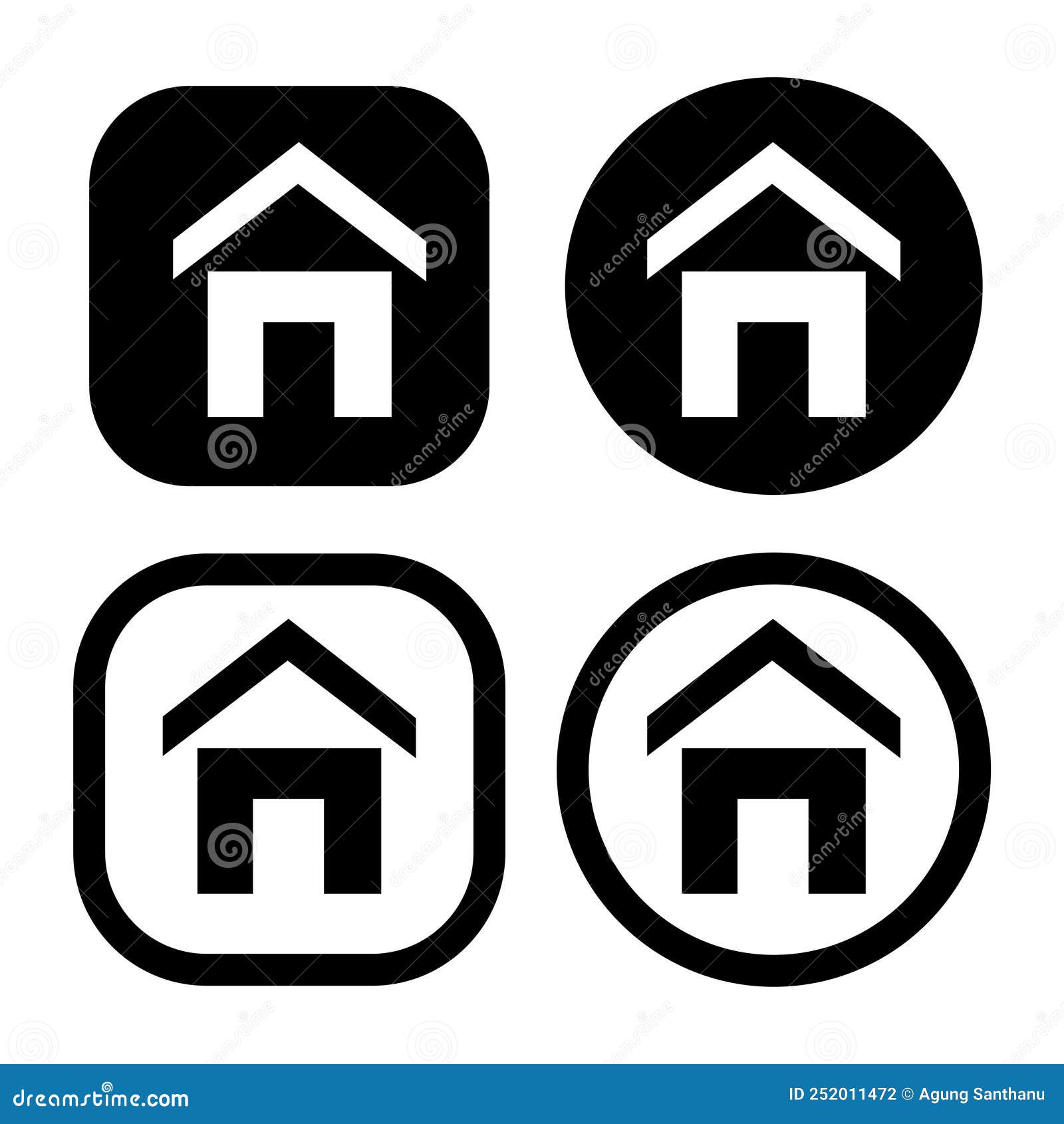Set of House or Residence Vector Icon and Home Symbol Icon Vector ...