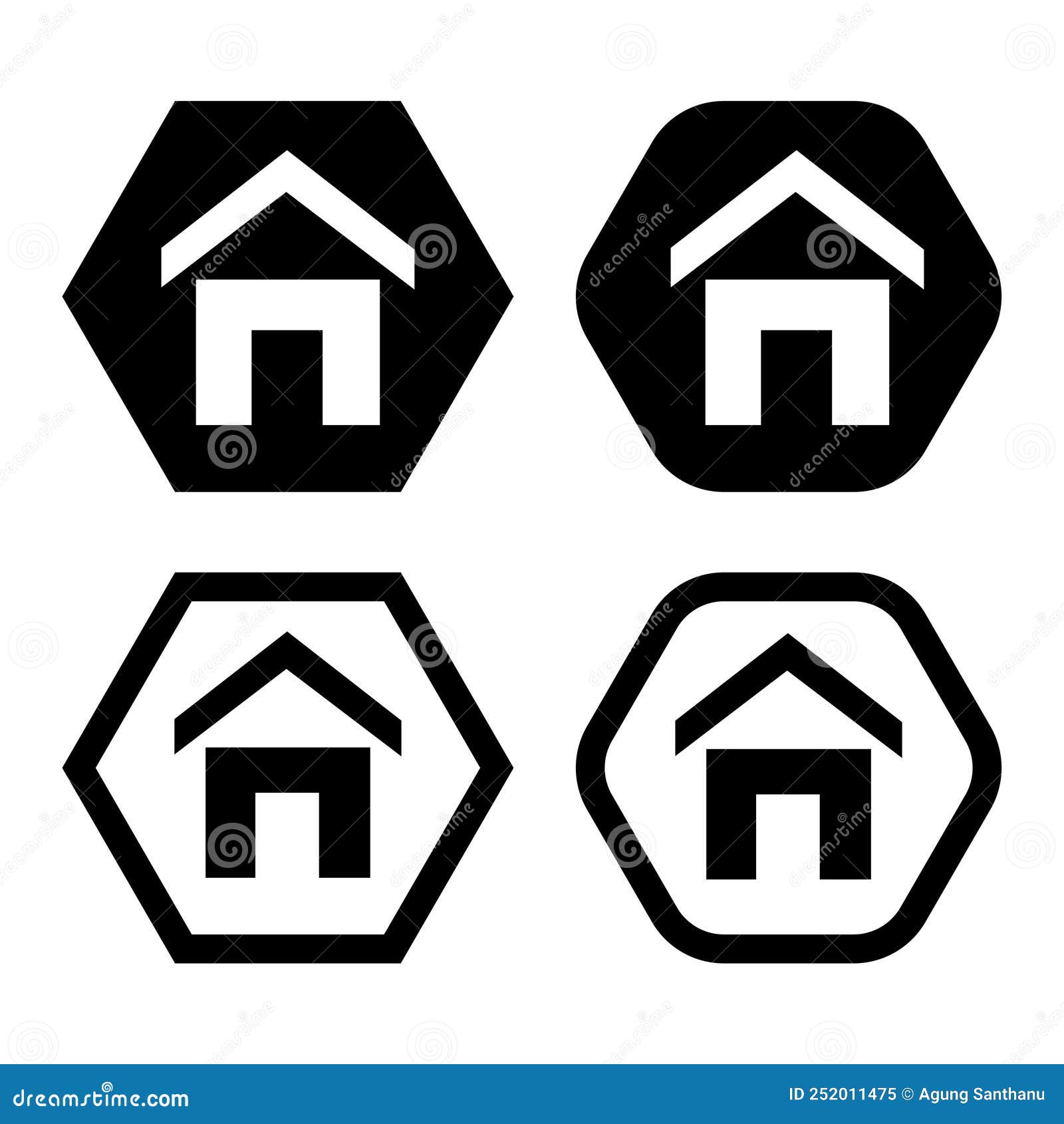 Set of House or Residence Vector Icon and Home Symbol Icon Vector ...