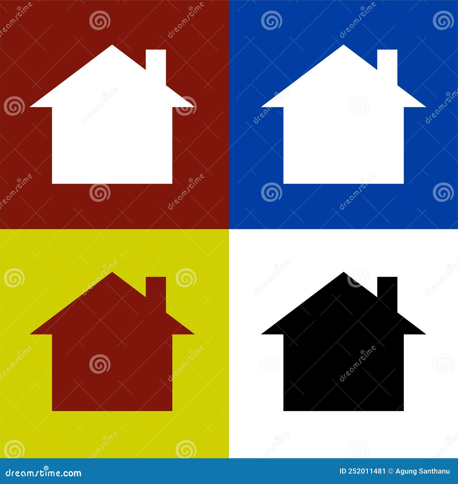 Set of House or Residence Vector Icon and Home Symbol Icon Vector ...