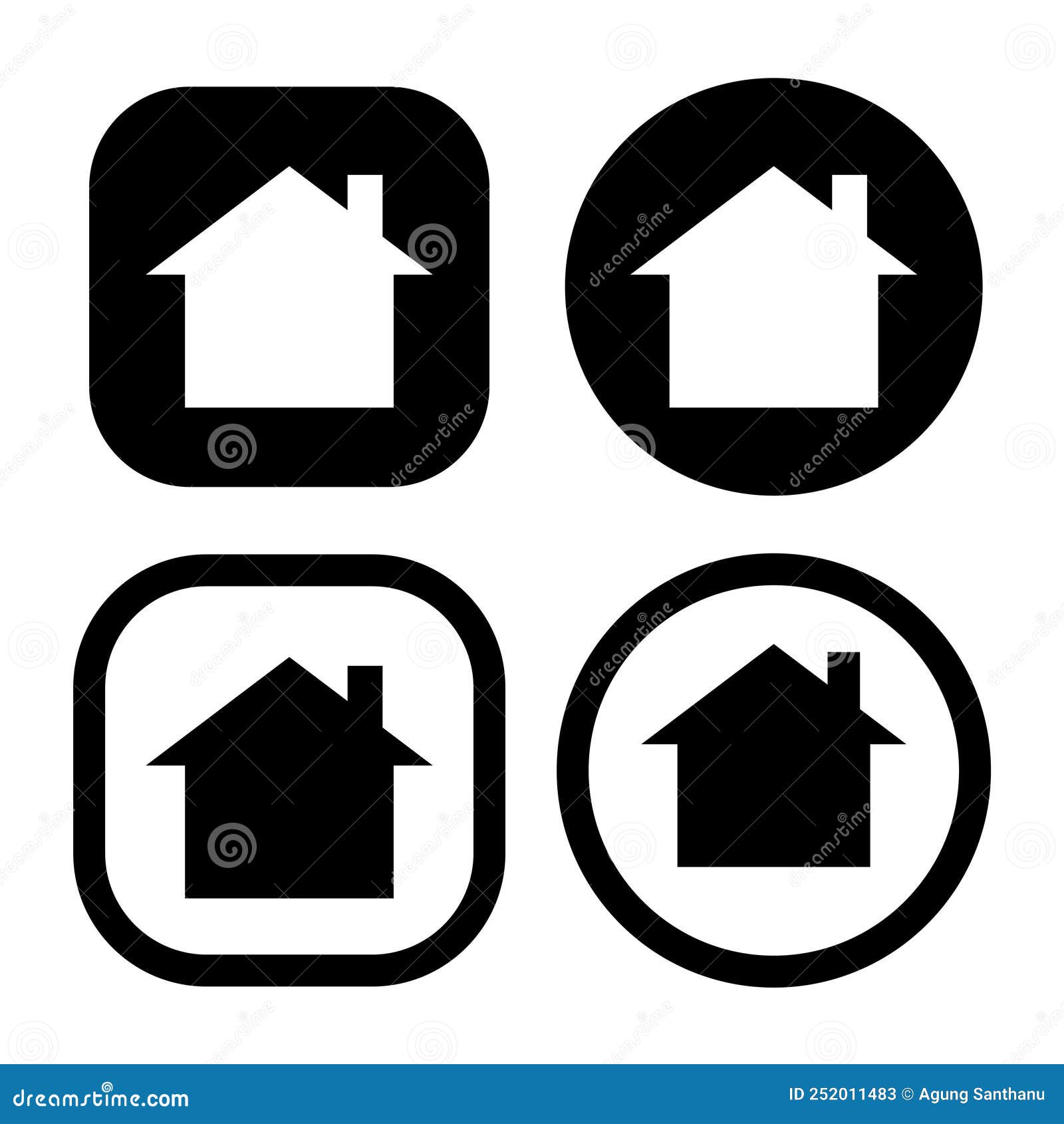 Set of House or Residence Vector Icon and Home Symbol Icon Vector ...