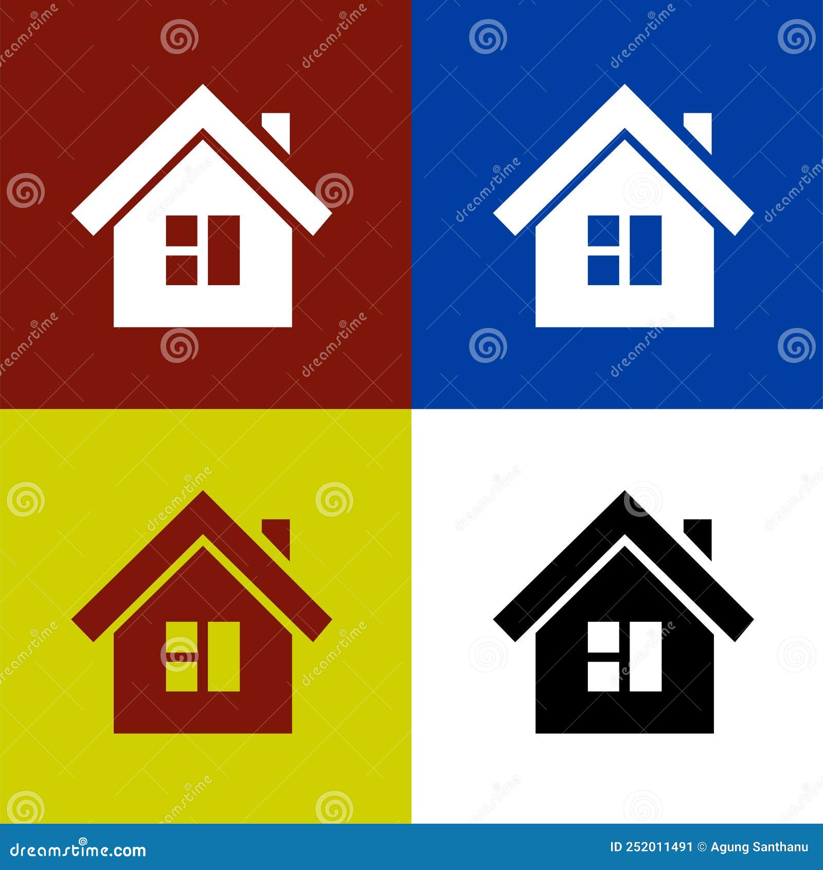 Set of House or Residence Vector Icon and Home Symbol Icon Vector ...