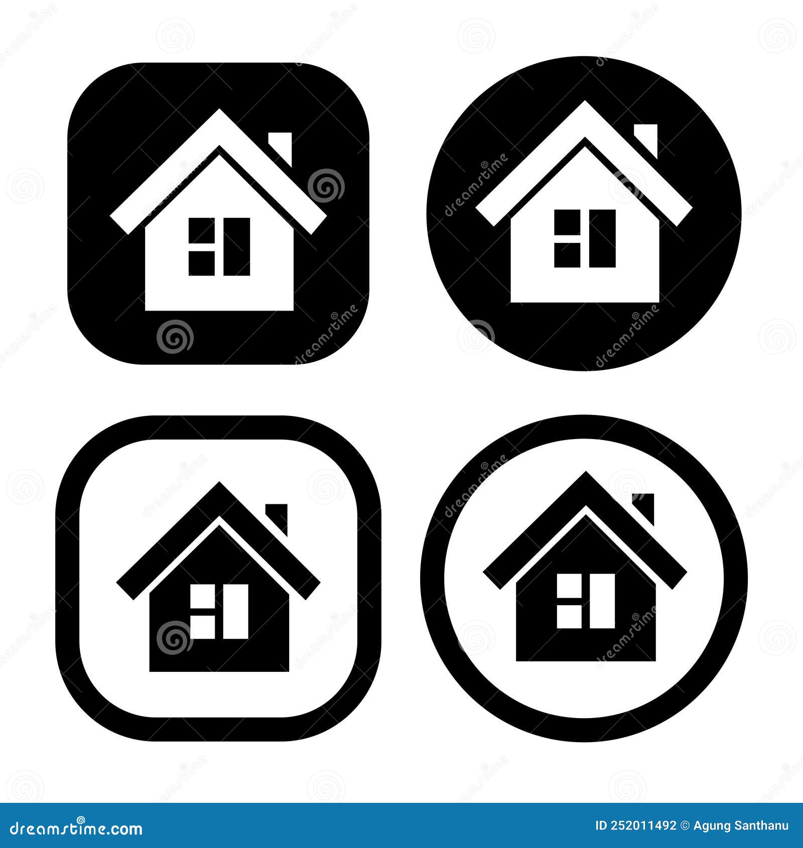 Set of House or Residence Vector Icon and Home Symbol Icon Vector ...