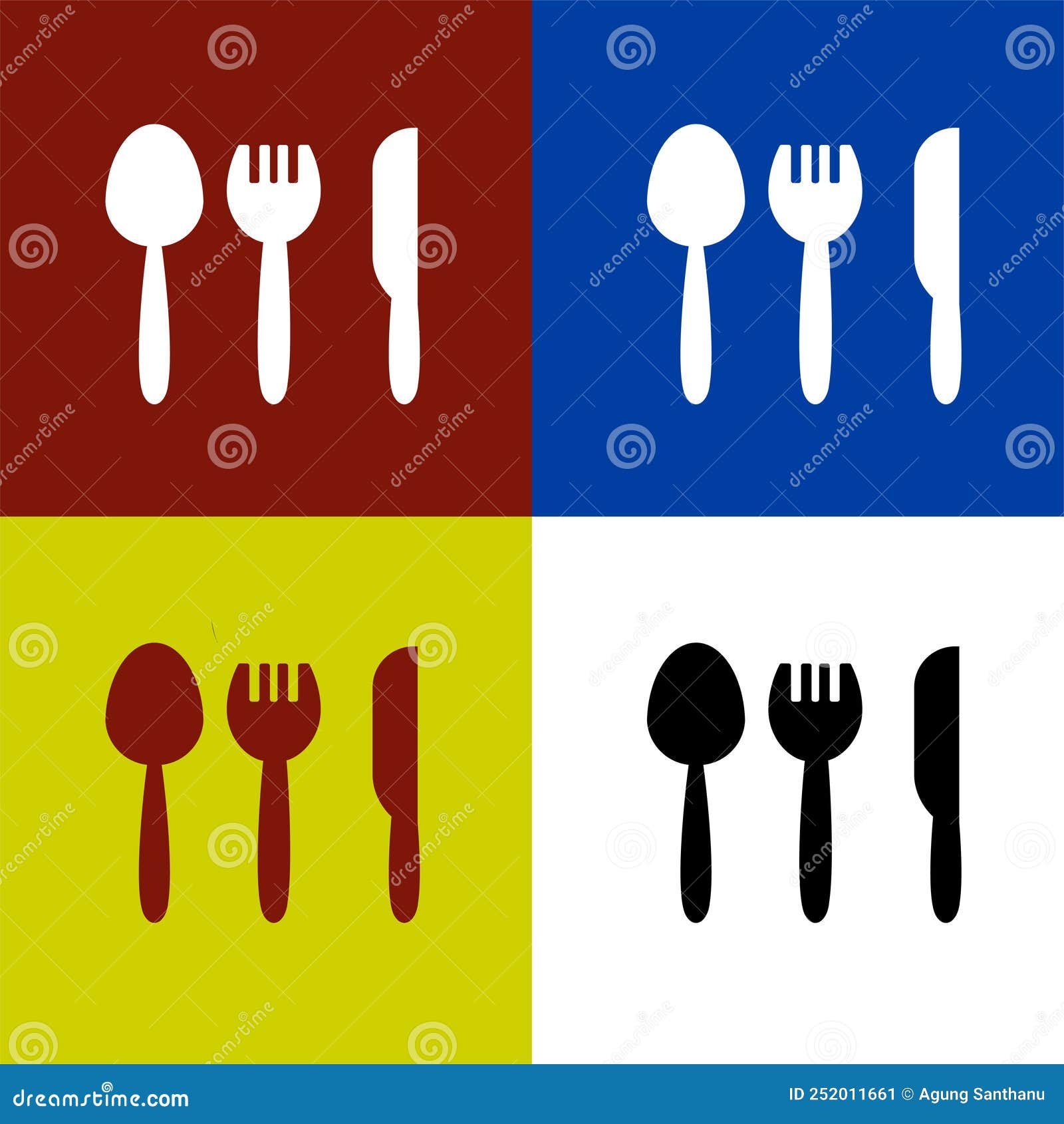 Set of Cutlery, Utensil Icon Sign Symbol Vector Illustration Isolated ...