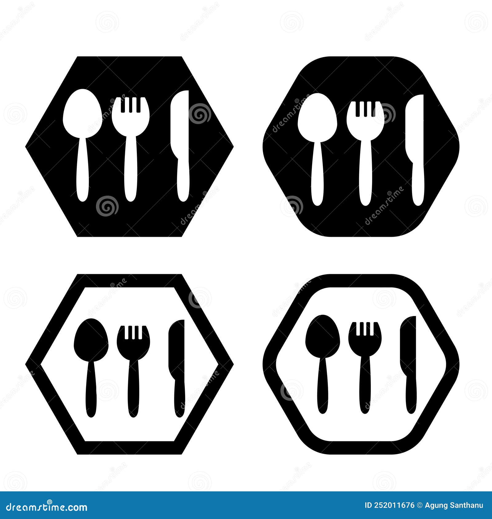 Set of Cutlery, Utensil Icon Sign Symbol Vector Illustration Isolated ...