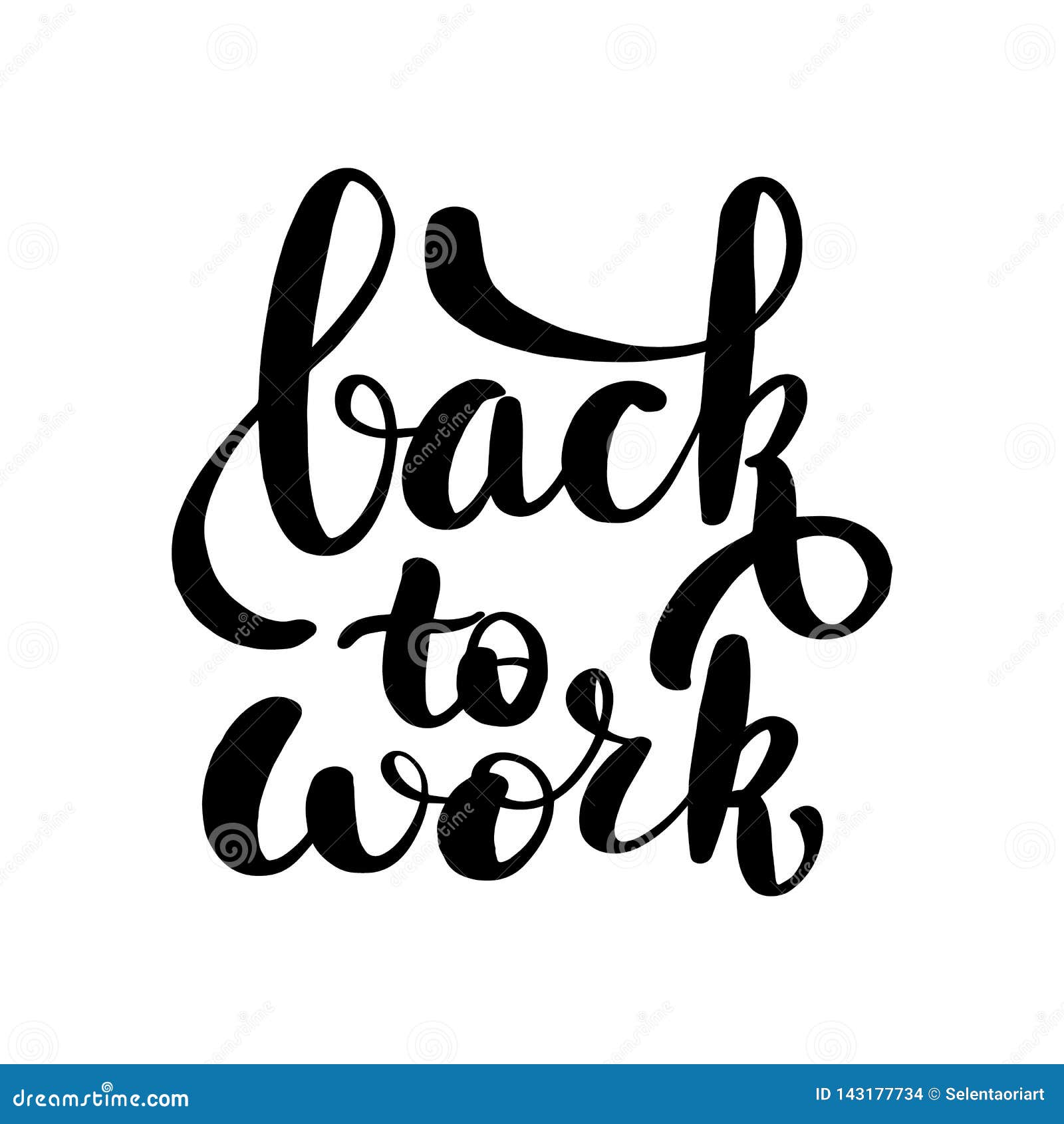 Lettering back to work stock vector. Illustration of lettering - 143177734