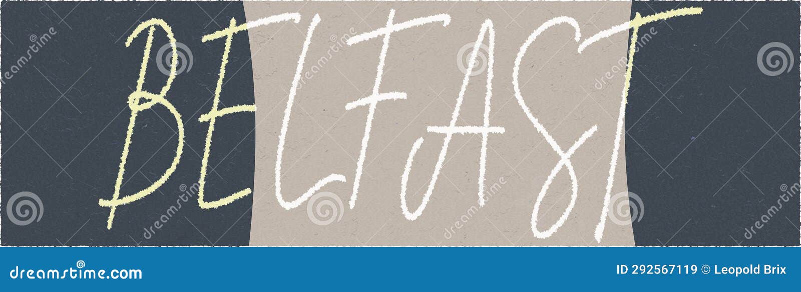 Lettering of BELFAST stock illustration. Illustration of font - 292567119