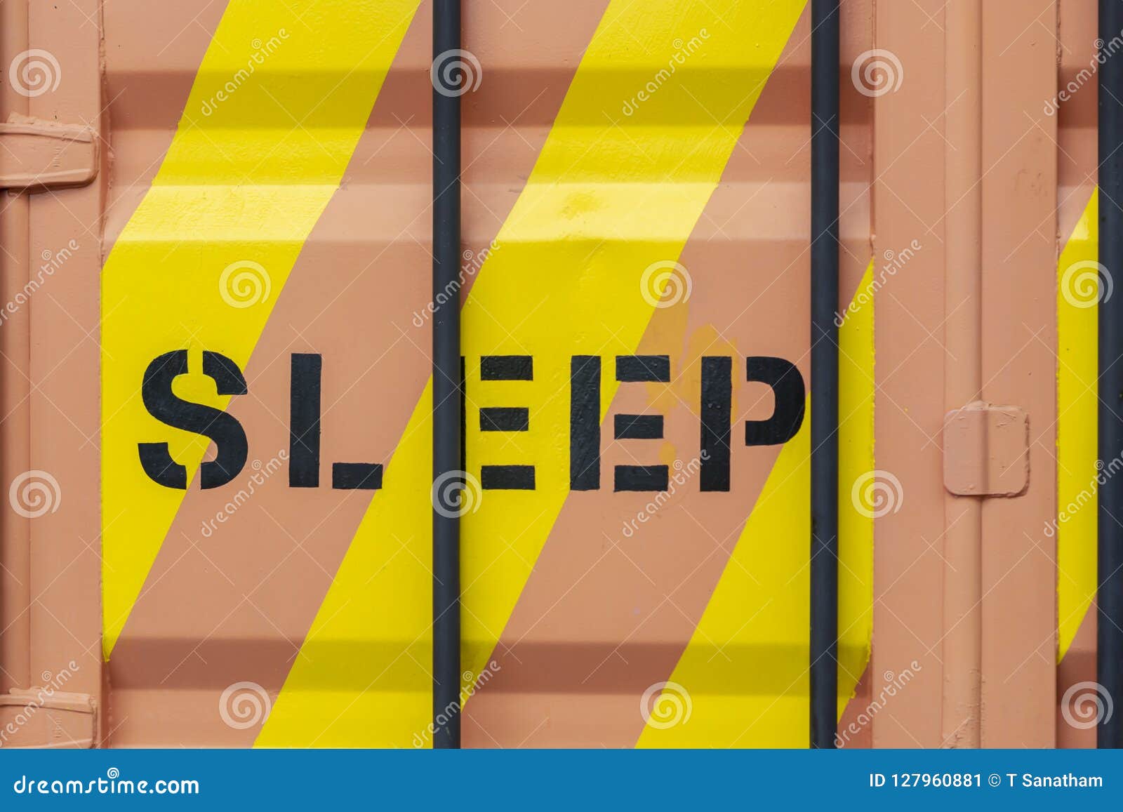 Lettering on the Container. Stock Image - Image of element, cartoon ...