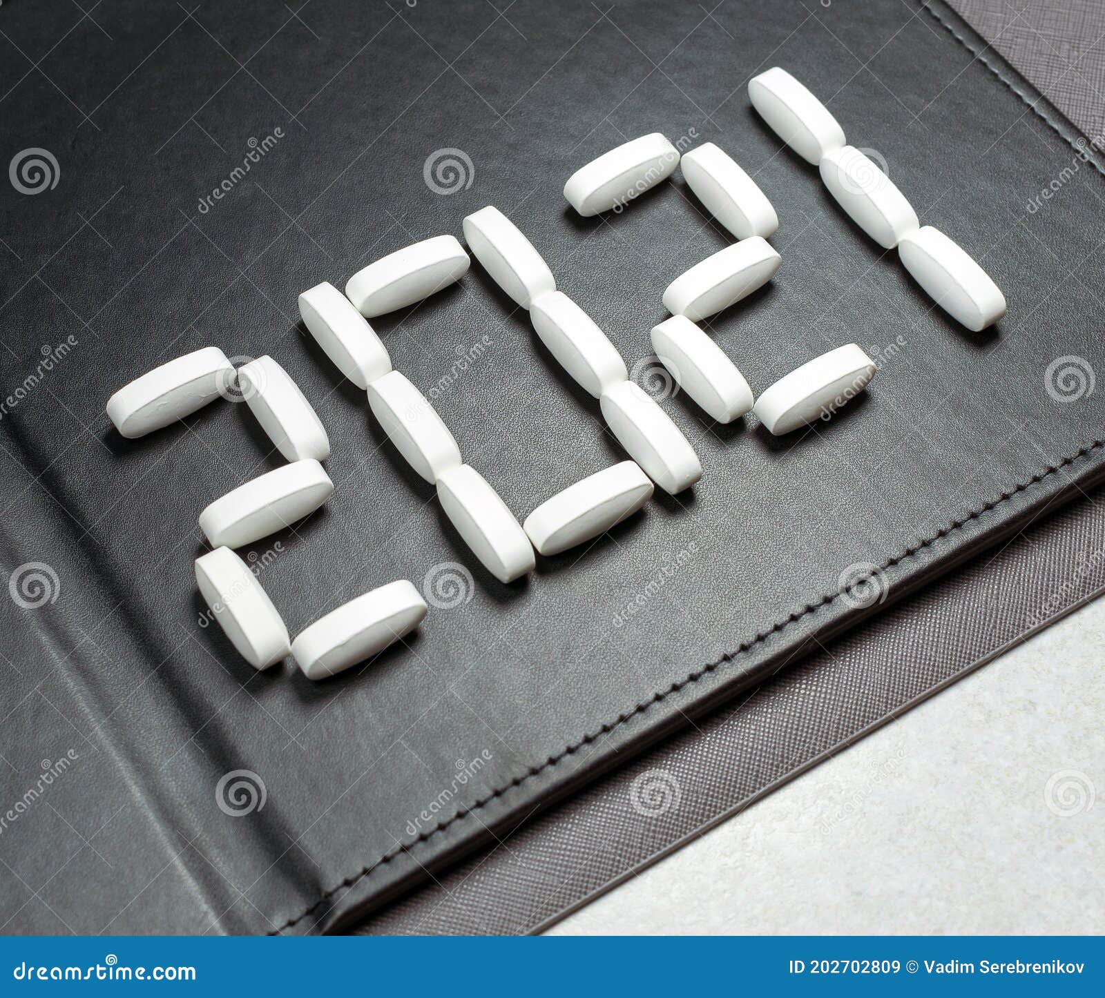 A Lettering 2021 Created by Pills Stock Image - Image of capsule ...