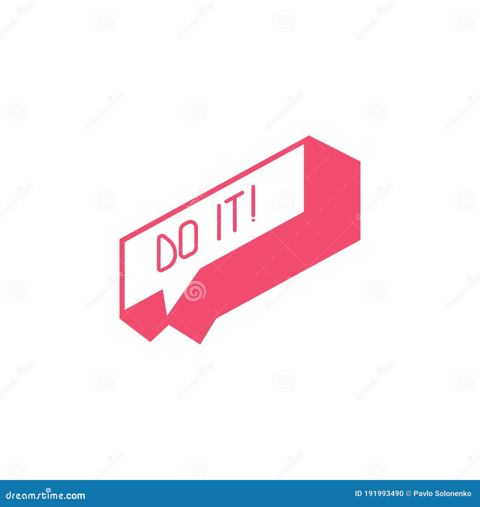Do it, Vector Logotype, Pink Stock Vector - Illustration of graphic ...