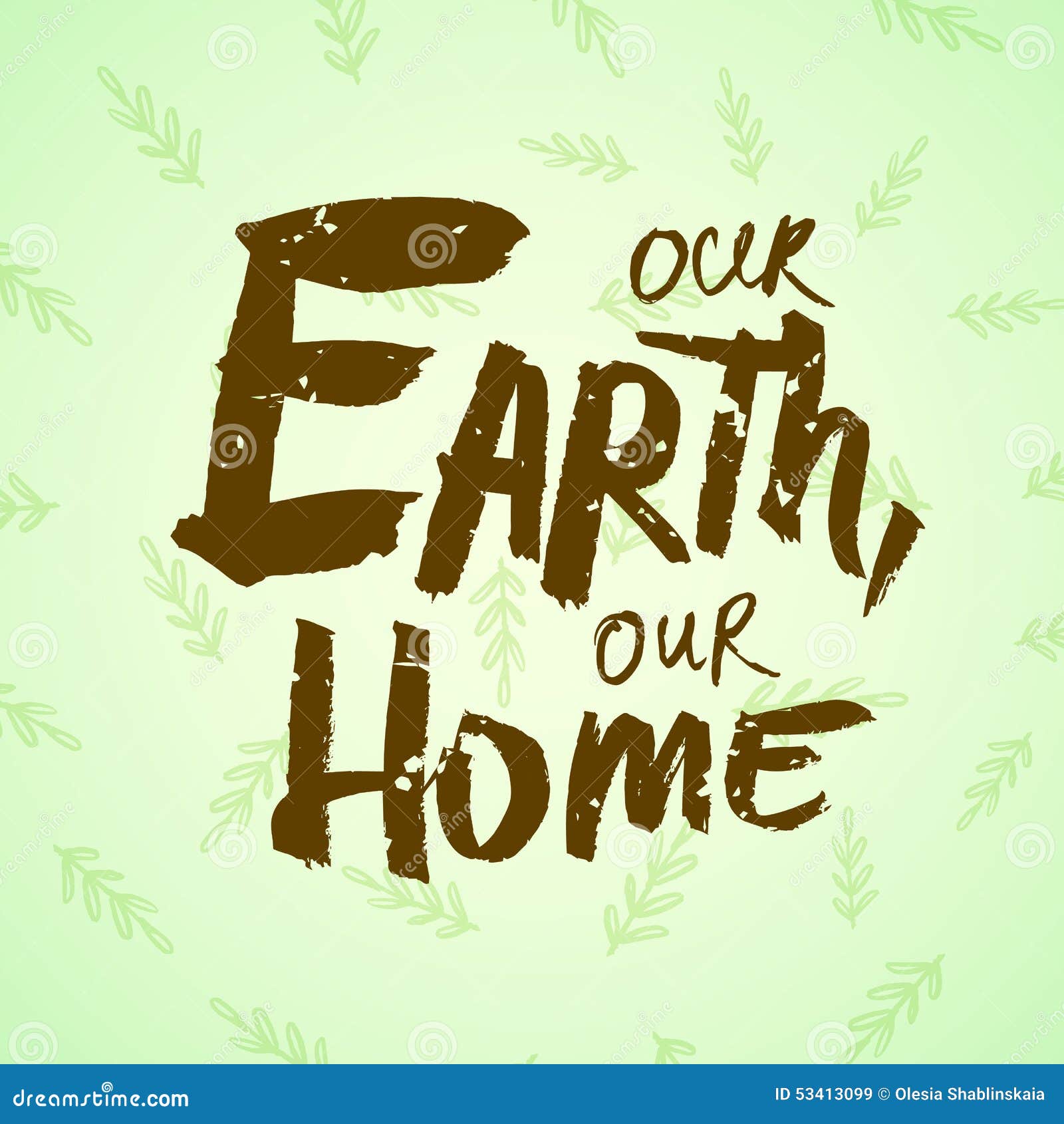 Lettering Earth Day stock vector. Illustration of vector - 53413099