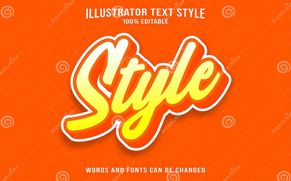 Lettering Editable Text Effect Style Stock Vector - Illustration of ...