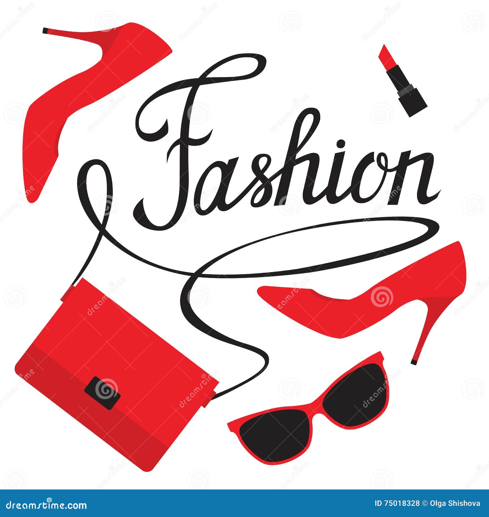 Lettering Of Fashion On A Jeans Denim Fabric Texture. Vector ...