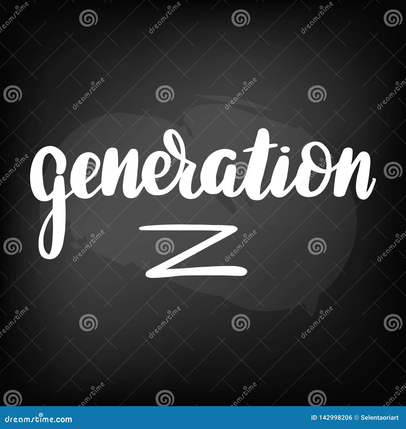 Lettering generation z stock vector. Illustration of concept - 142998206