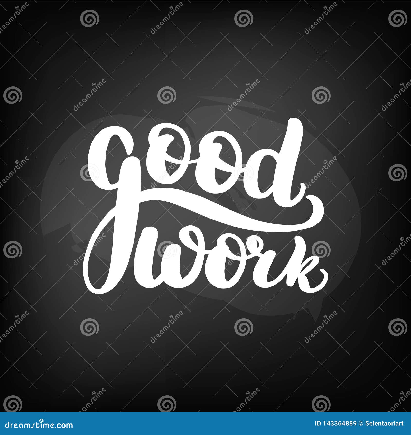 Lettering good work stock vector. Illustration of poster - 143364889