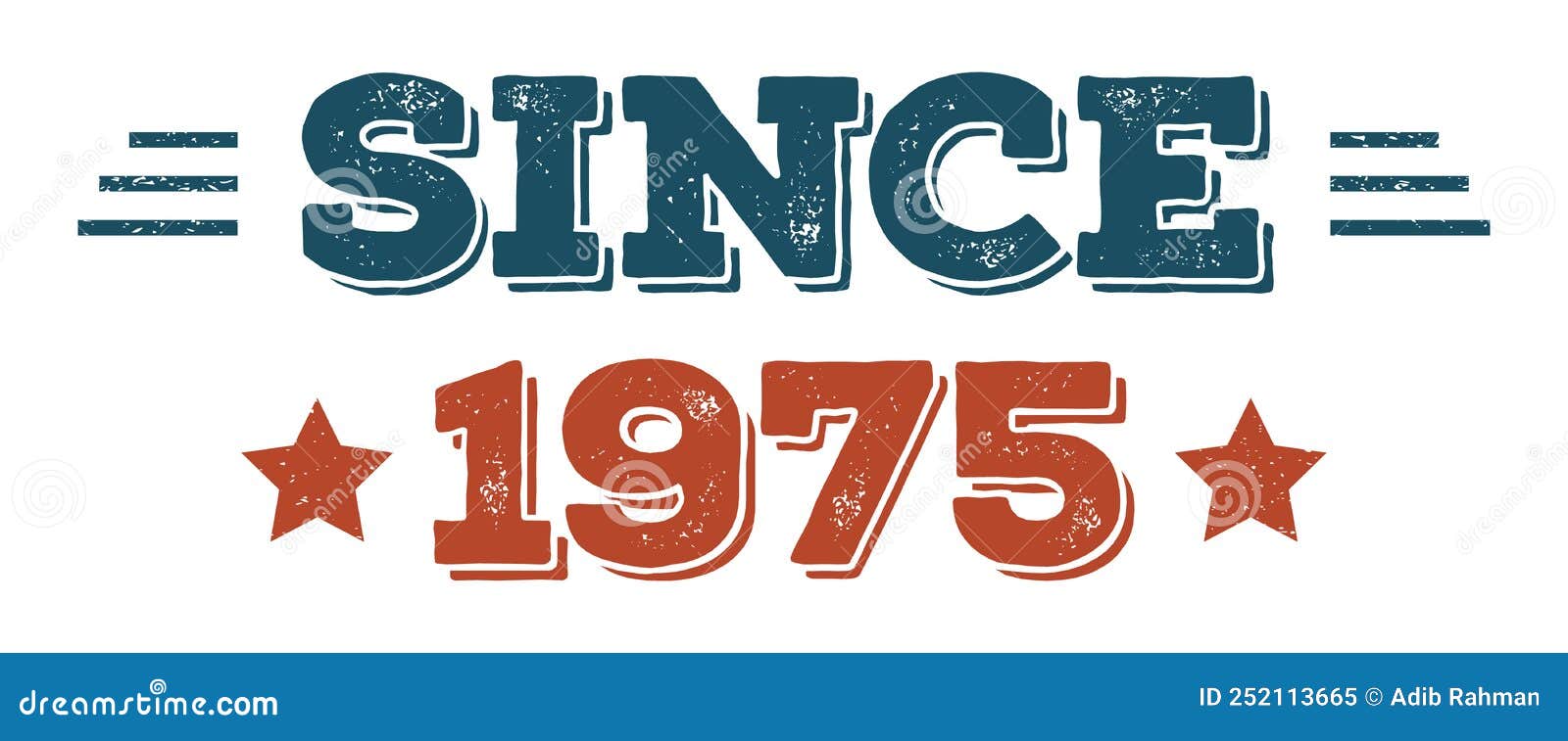 Since 1975 Lettering With Grunge Effect Cartoon Vector | CartoonDealer ...