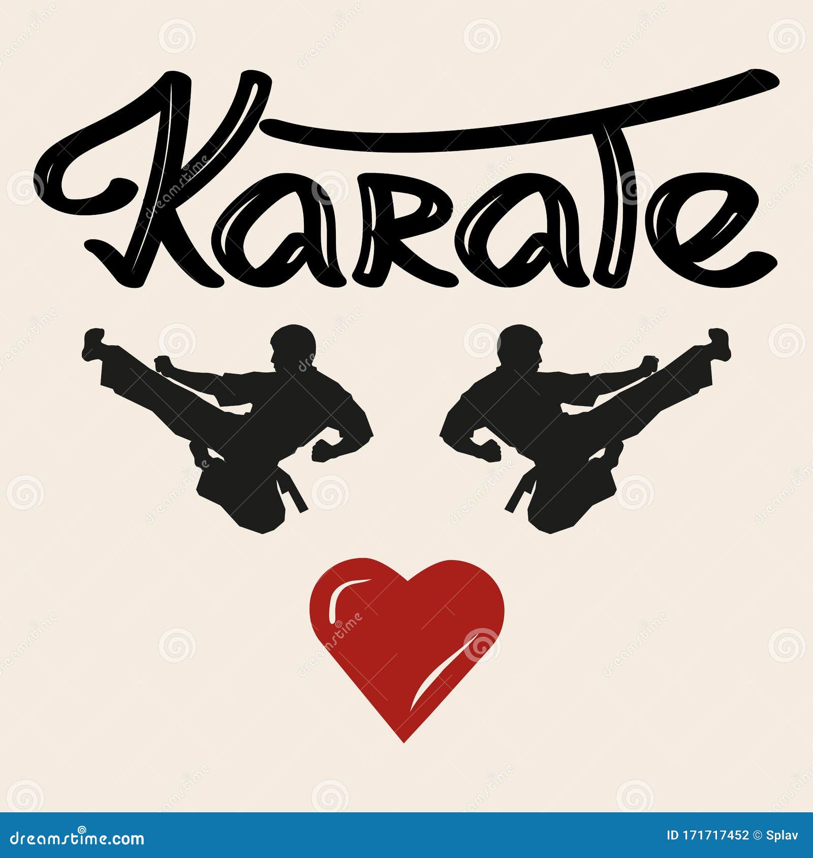 Karateka Word Text Logo Icon With Red Circle Design Royalty-Free Stock ...