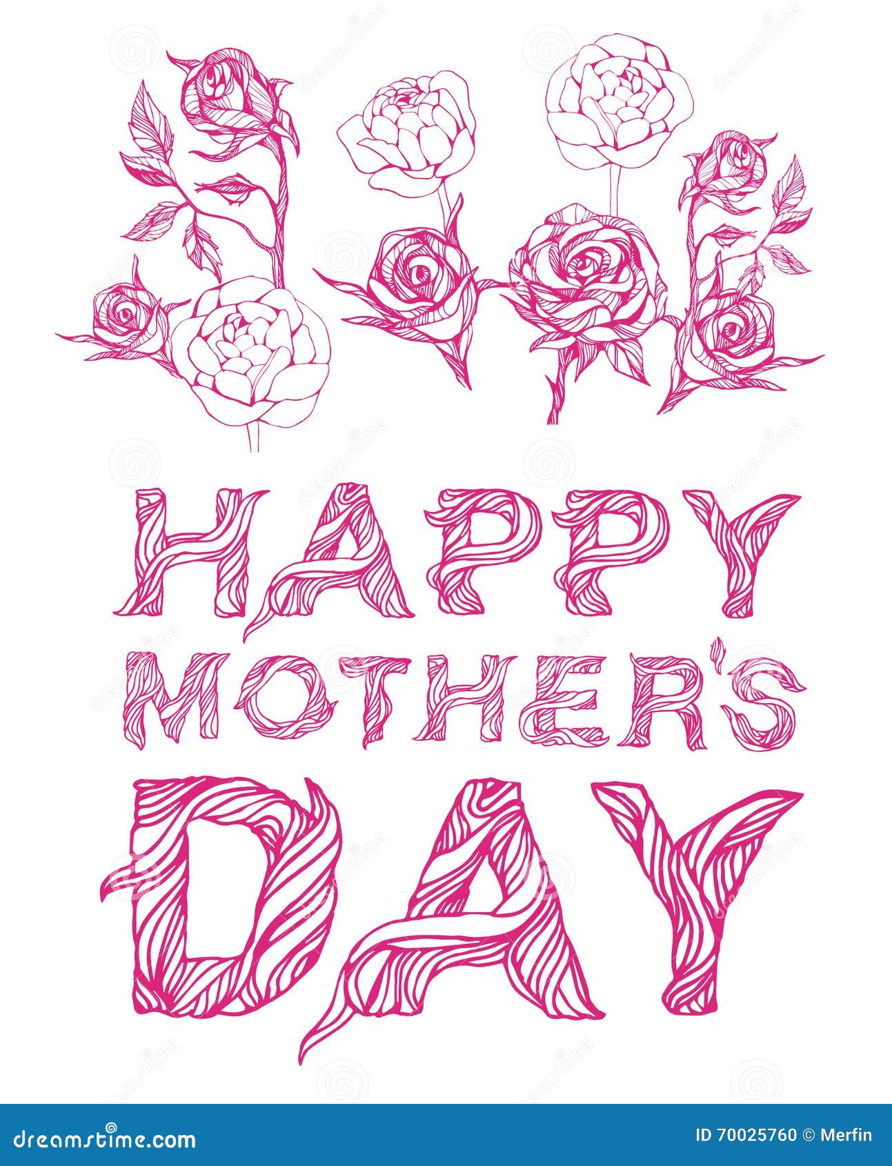 Lettering Happy Mothers Day Stock Vector Illustration Of Editable