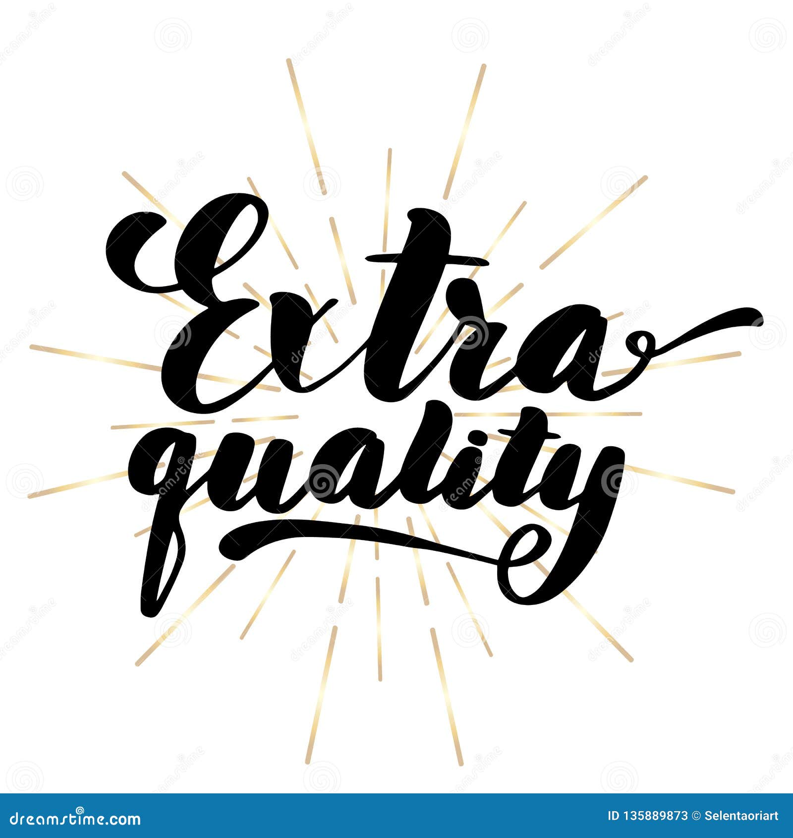 Lettering Inscription Extra Quality. Vector Stock Vector - Illustration ...