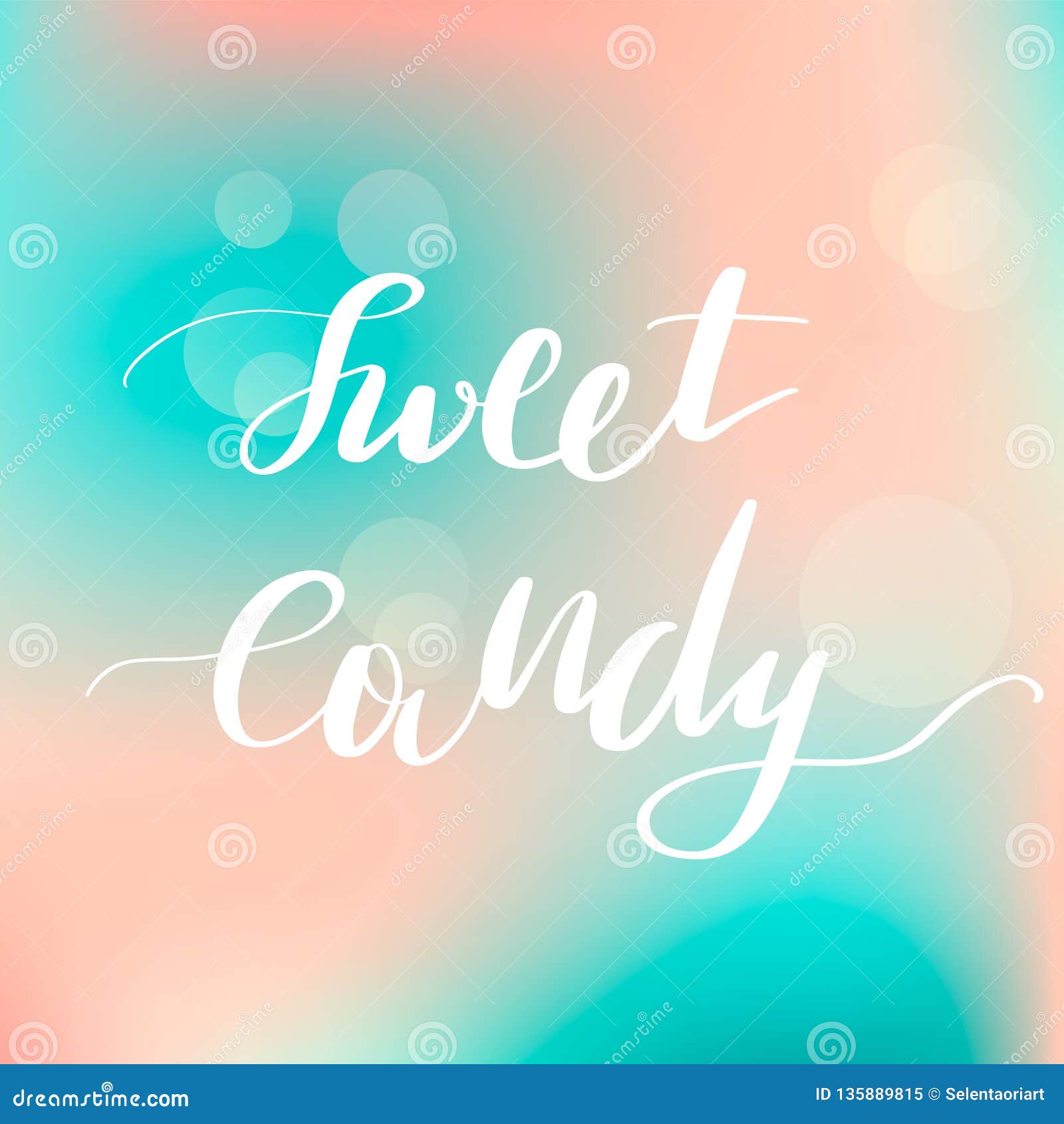 Lettering Inscription Sweet Candy. Vector Stock Vector - Illustration ...