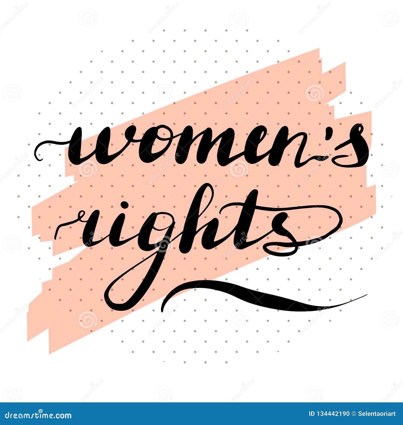 Lettering Inscription Women`s Rights Feminist Stock Vector