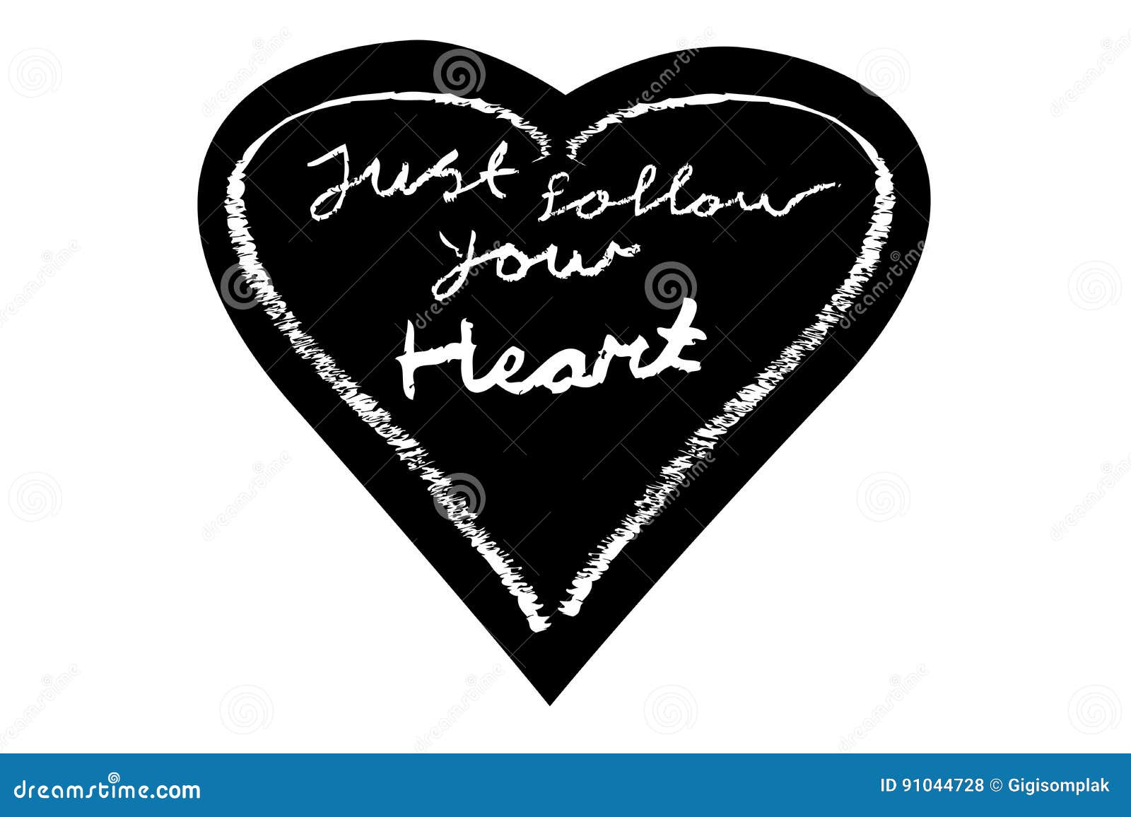 Lettering - Just Follow Your Heart Stock Vector - Illustration of ...