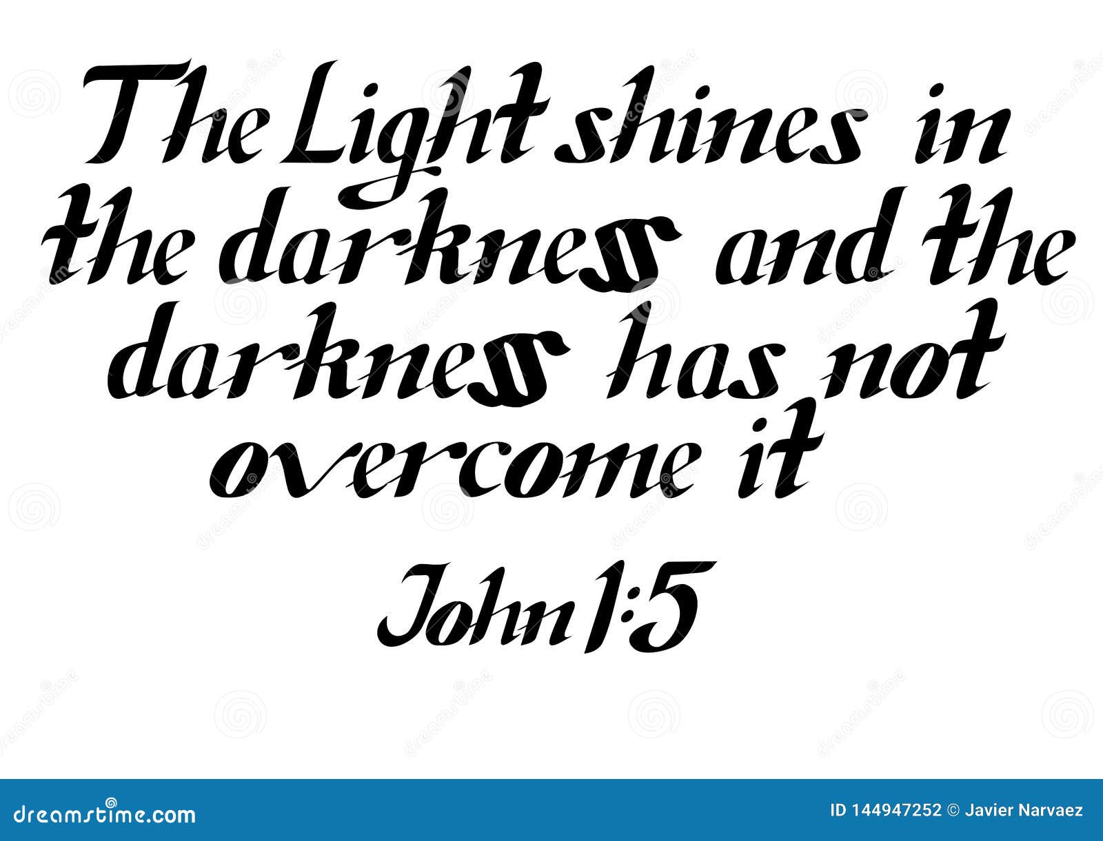 Lettering `the Light Shines in the Darkness` Stock Vector ...