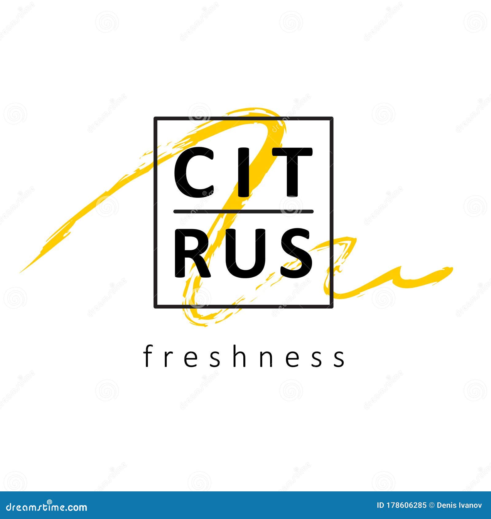 Lettering Logo - Citrus Freshness Stock Vector - Illustration of ...