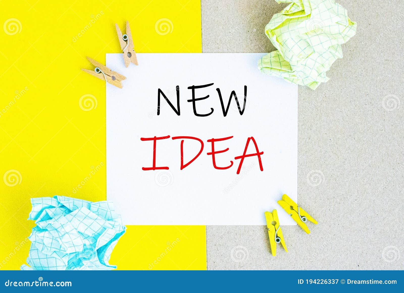 Lettering New Idea on a Multicolored Background. Insight and Creative ...