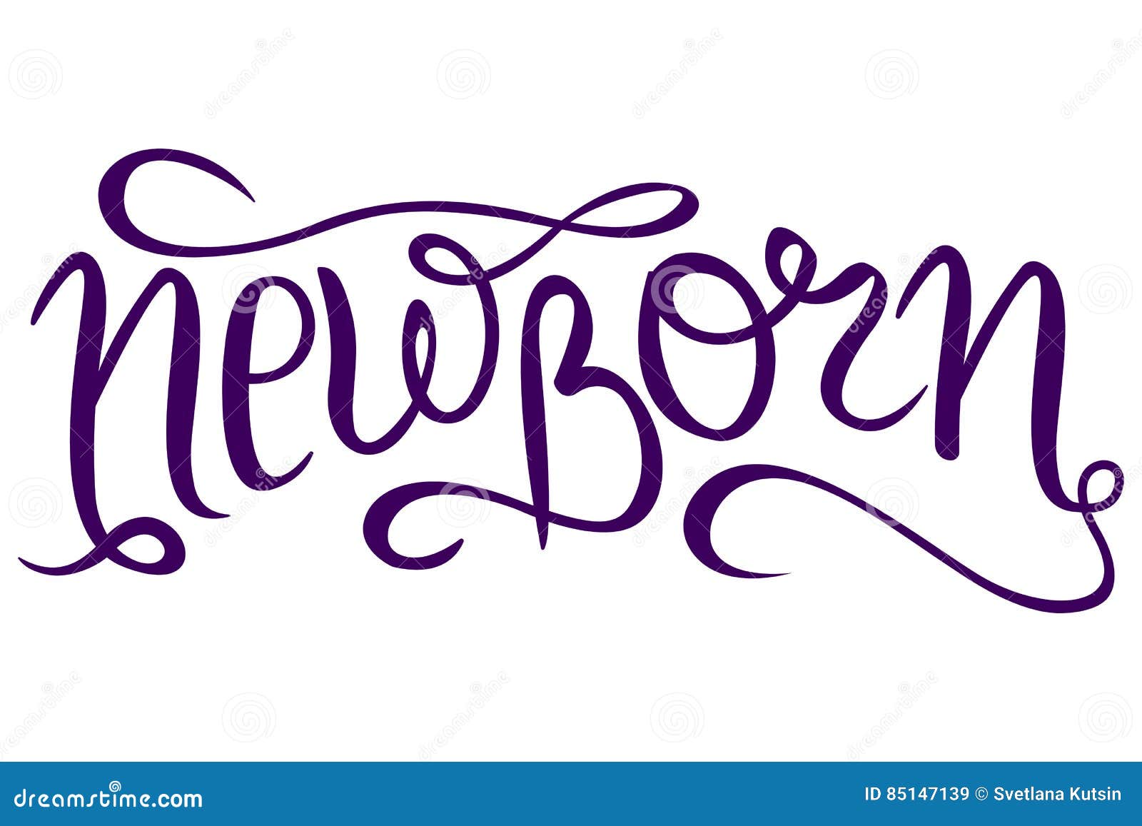 Lettering - Newborn for Your Design Stock Illustration - Illustration ...