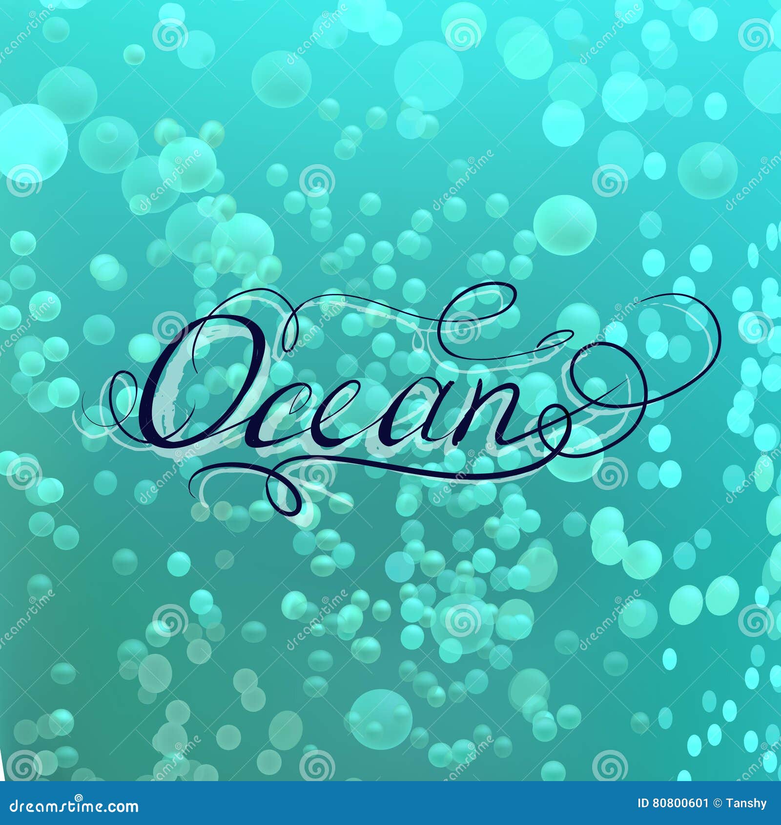 Lettering ocean vector stock vector. Illustration of power - 80800601