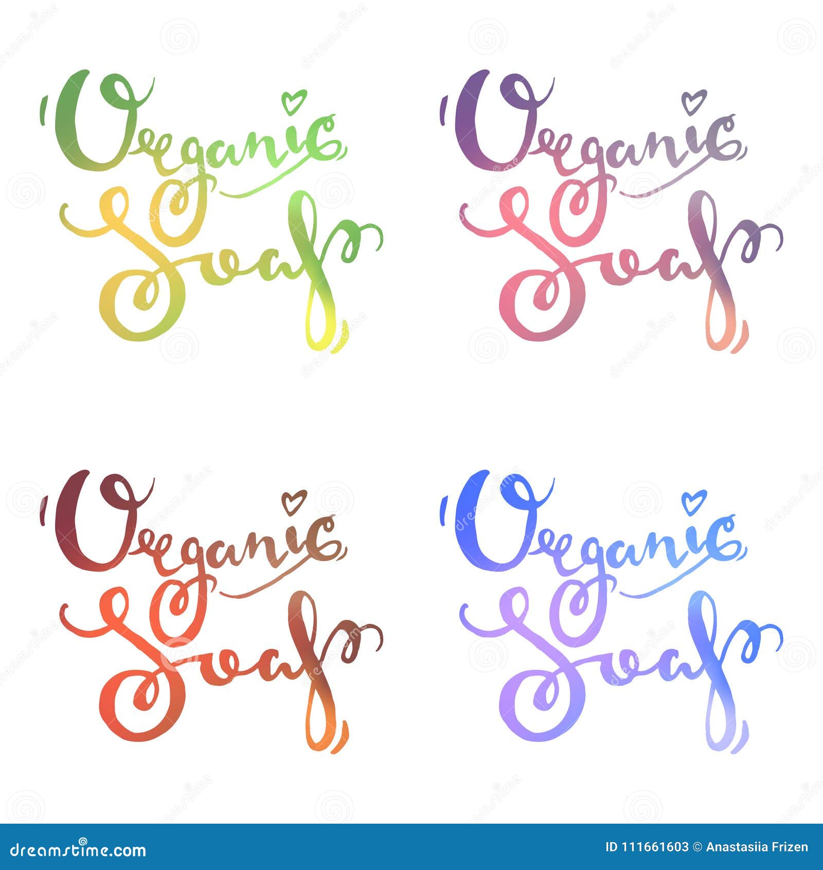 Lettering organic soap stock vector. Illustration of decorative - 111661603