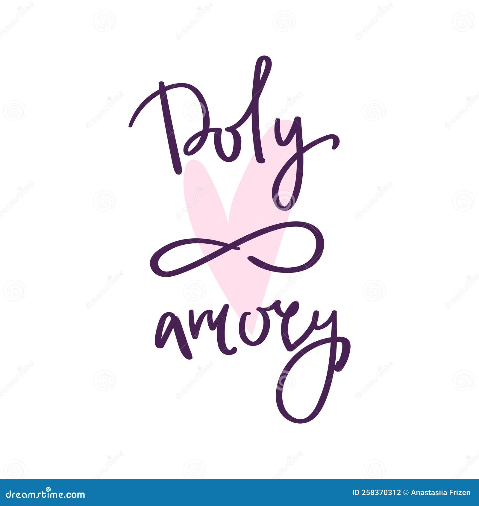 Lettering Polyamory Hand Drawn Logo Ethical Non Monogamy Concept