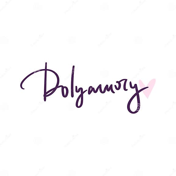 Lettering Polyamory Hand Drawn Text Ethical Non Monogamy Concept