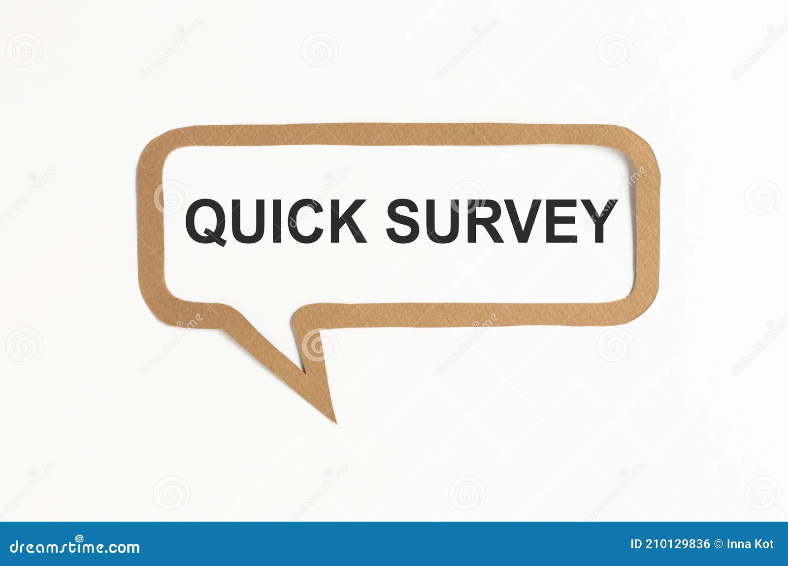 Lettering Quick Survey, in a Frame Stock Photo - Image of analysis ...