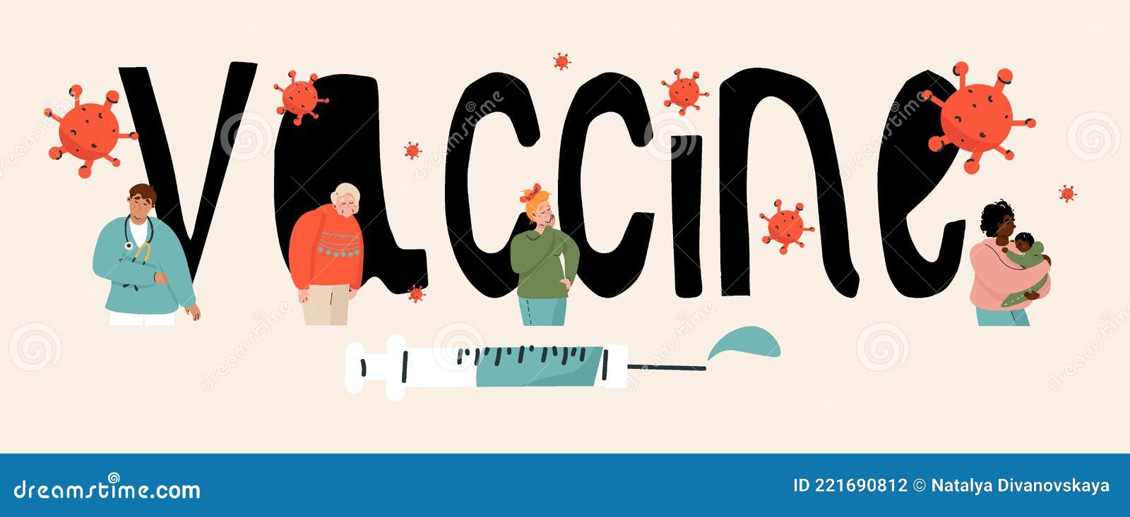 Lettering with Set of Elements for Medical Decor on the Topic of ...