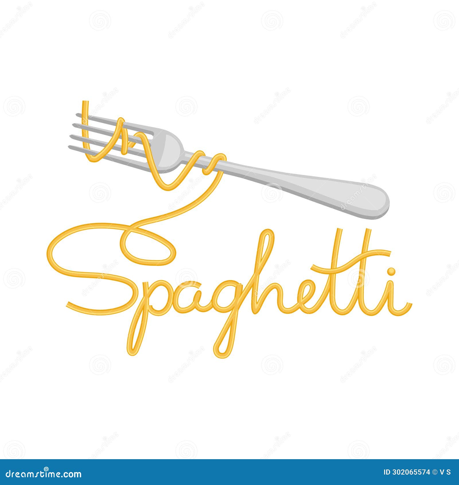 Lettering Spaghetti And A Pile Of Spaghetti On A Dark Background. Food ...