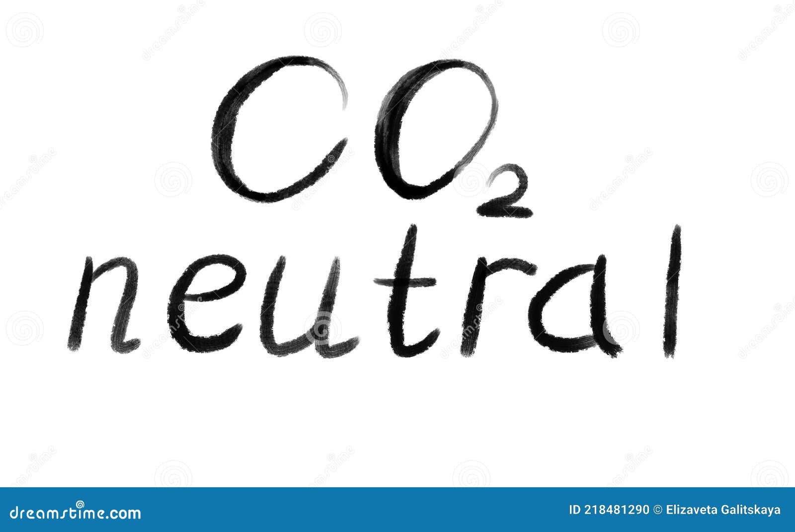 Lettering Text CO2 Neutral Isolated on White Stock Photo - Image of ...