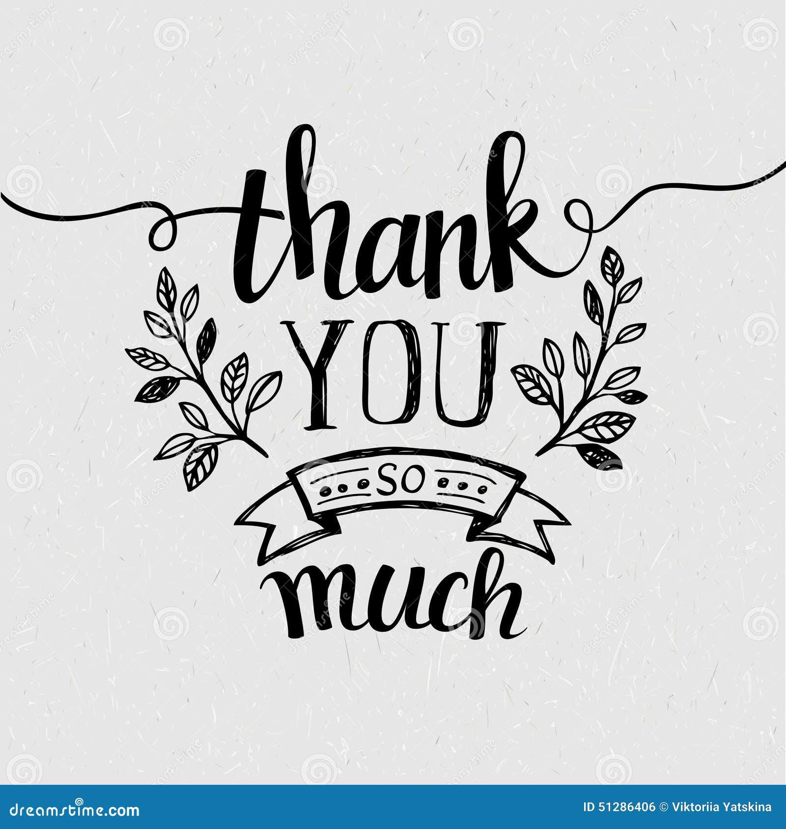 Lettering Thank You. Vector Illustration Stock Vector - Illustration of ...