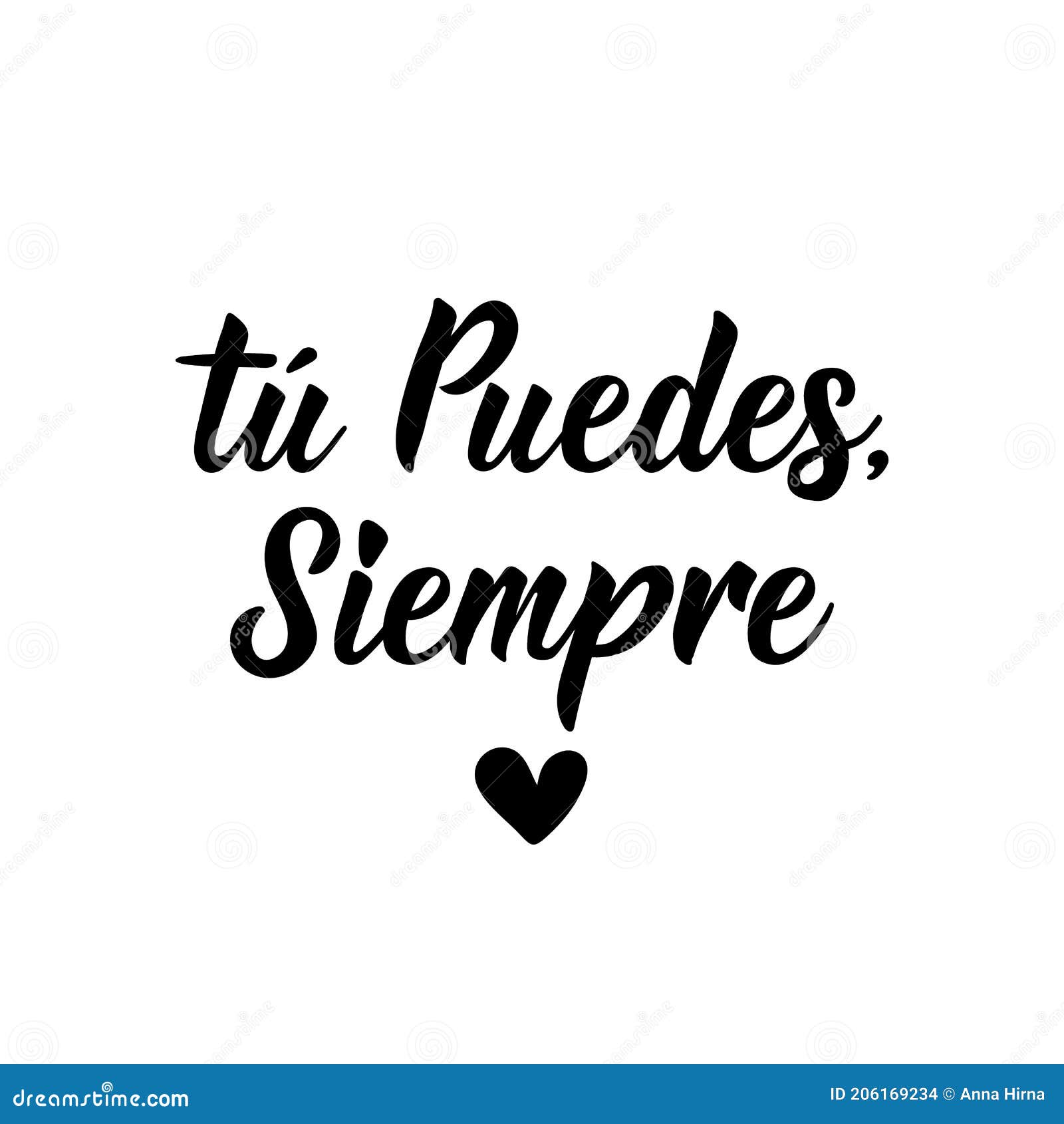 You Can Always In Spanish Lettering Ink Illustration Modern Brush
