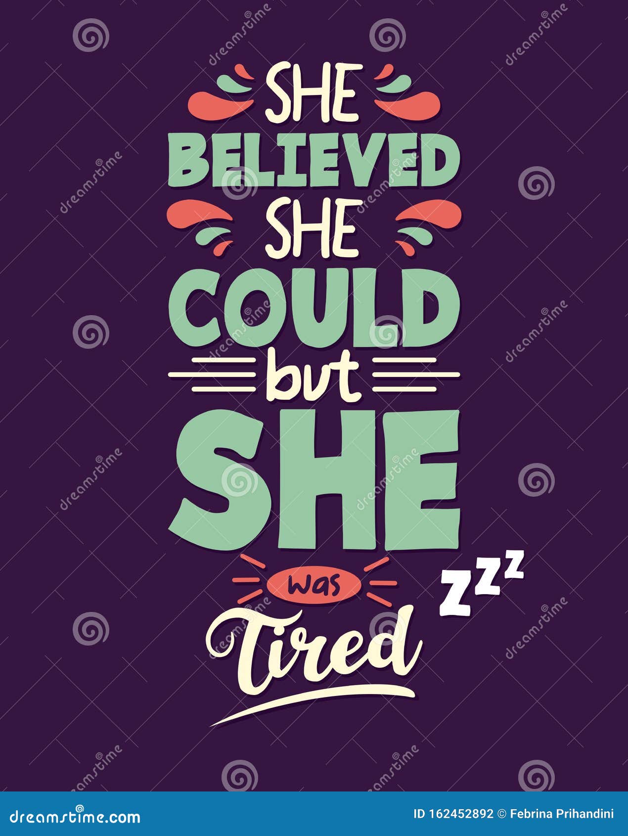 Lettering Typography Poster Motivational Quotes Vector Illustration ...