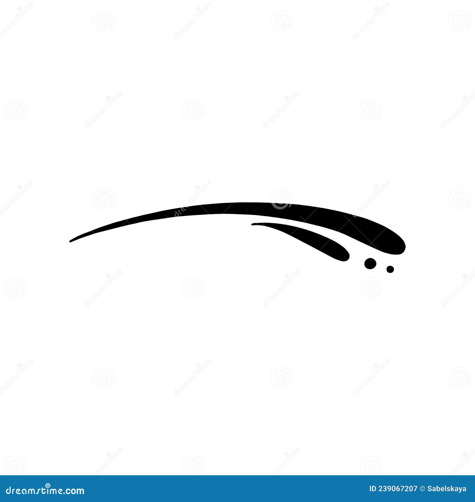 Lettering Underline Element in Shape of Ink Blots, Vector Illustration ...