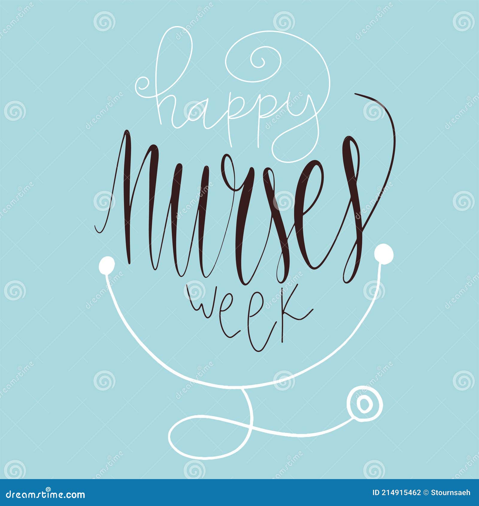 Lettering Vector Phrase Happy Nurses Week. Stock Vector - Illustration ...