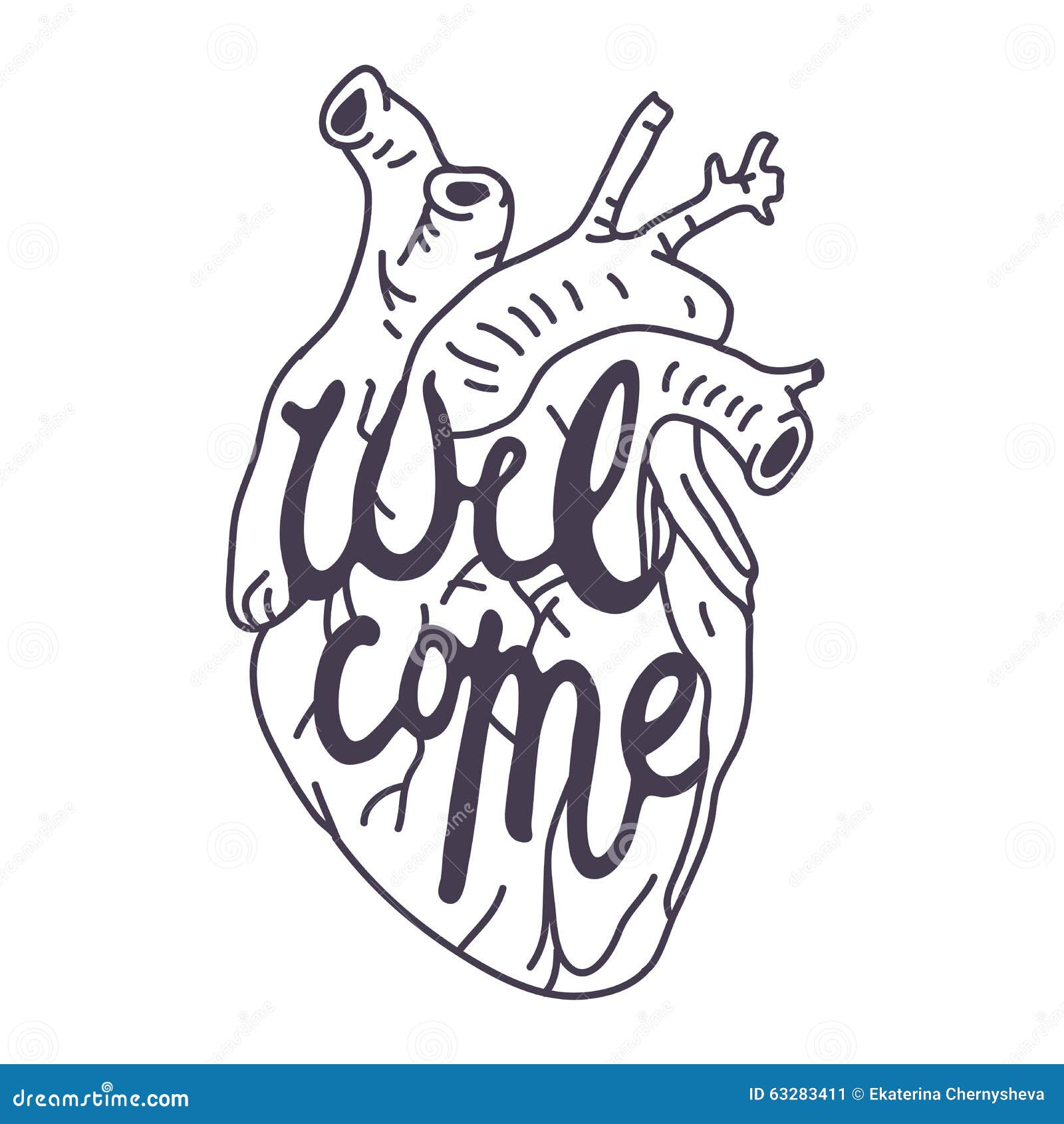 Lettering Welcome stock vector. Illustration of touching - 63283411