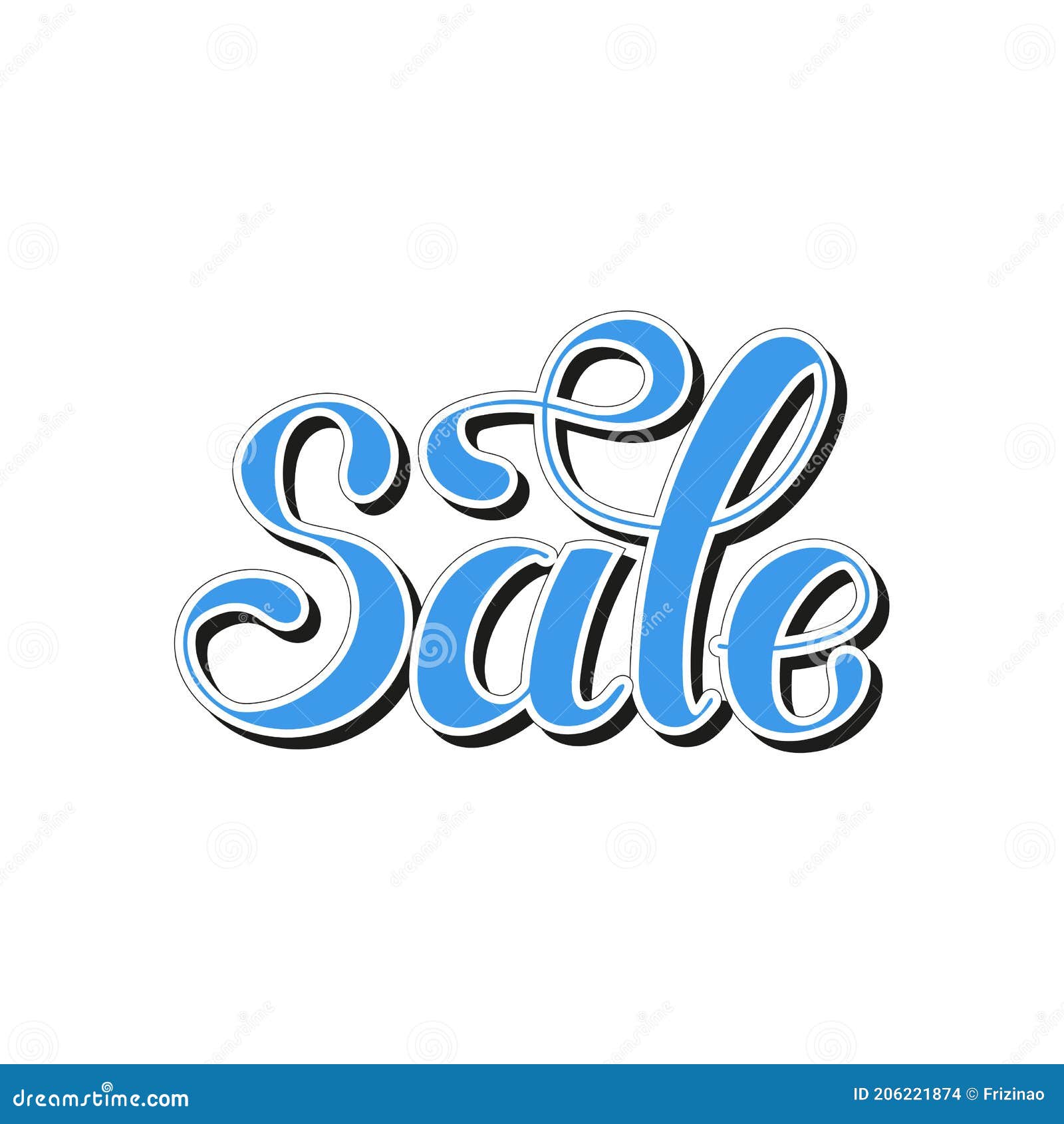 Lettering Word. Sale. Hand Drawn. Vector Illustration Stock Vector ...